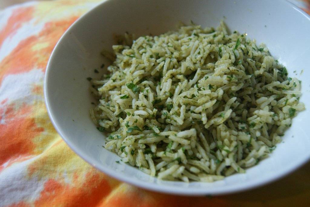 Festive Green Rice | Arroz Verde — Chef Heidi Fink